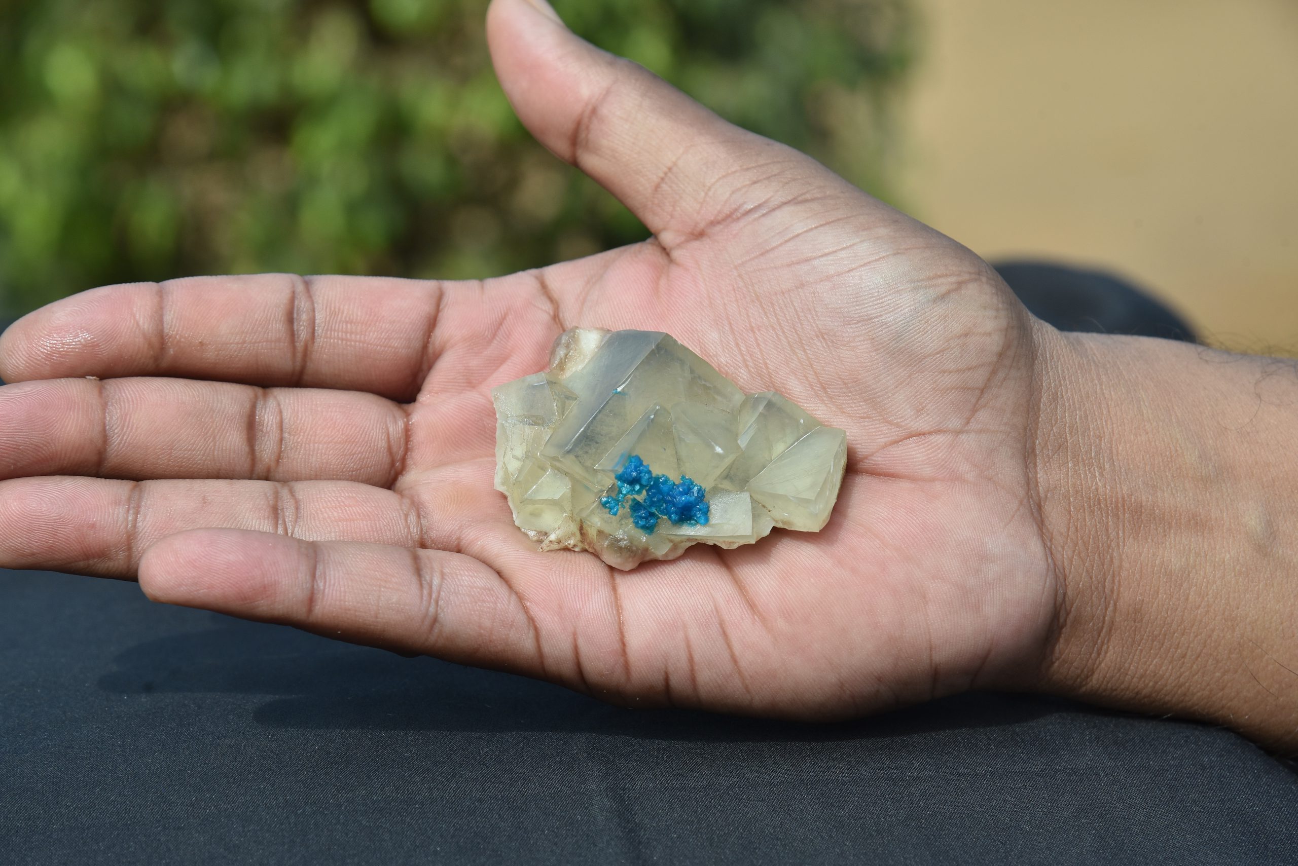 Cavansite With Cubic Calcite - Original Minerals India